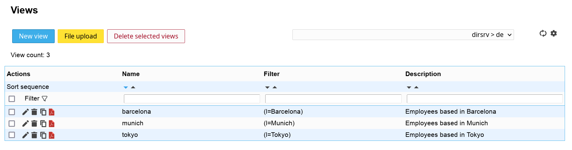 LDAP views based on nsview (LAM Pro)