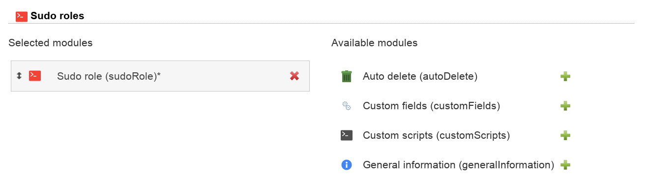 Sudo roles (LAM Pro)